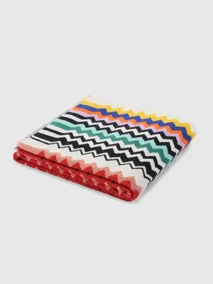 Missoni Best Bath Towel 100x150 Cm Zig Zag In Cotton Terry - Multicoloured