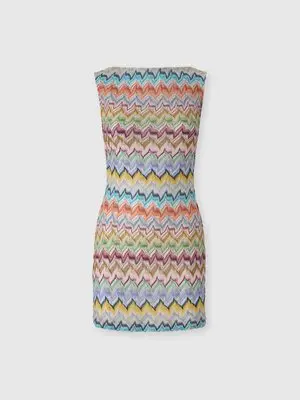 Missoni Viscose Lamé Zig Zag Mini Dress