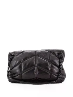 Saint Laurent Loulou Puffer Shoulder Bag Quilted Leather Small Crossbody Bag - Black