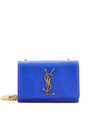Saint Laurent Monogram Grainy Leather Small Crossbody Bag