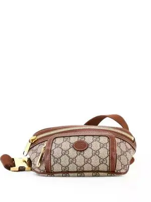 Gucci Interlocking G Patch Gg Coated Canvas Belt Bag - Brown