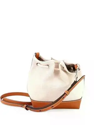 Gucci Logo Printed Canvas Bucket Bag