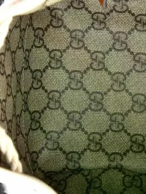 Gucci Logo Printed Canvas Bucket Bag