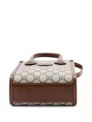Gucci Interlocking G Patch Tote Gg Coated Canvas Mini Satchel