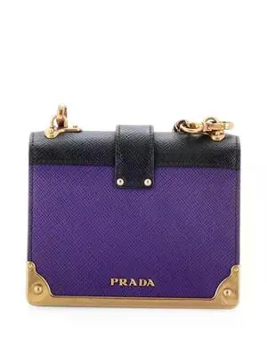 Prada Cahier Embellished Leather Micro Crossbody Bag