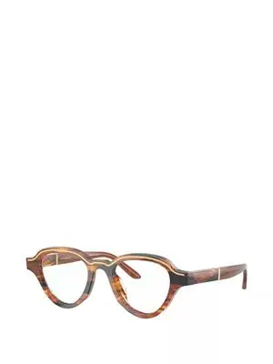 Emporio Armani Striped Round Sunglasses