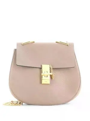 Chloé Drew Leather Small Crossbody Bag - Neutrals