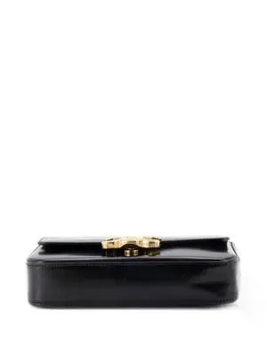 Celine Triomphe Chain Leather With Crystal Detail Shoulder Bag