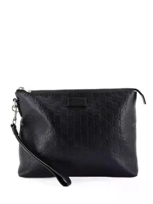 Gucci Signature Soft Wristlet Clutch Bag