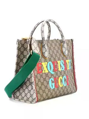 Gucci Gg Coated Canvas Small Tote Bag With Printed Detail