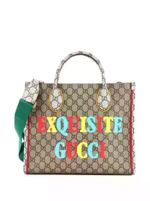 Gucci Gg Coated Canvas Small Tote Bag With Printed Detail