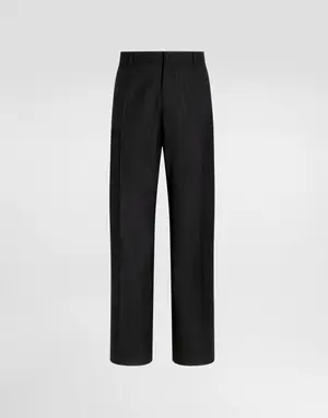 Dolce & Gabbana Pinstripe Wool Trousers - Multicolor