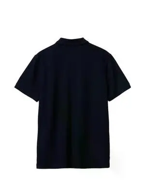 BENETTON Logo-embroidered Piqué Polo Shirt - Blue