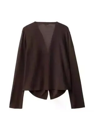 BENETTON Draped Open-front Cardigan - Brown