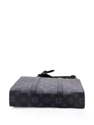 LOUIS VUITTON Sac Plat Cross Bag Monogram Eclipse Canvas Tote Bag