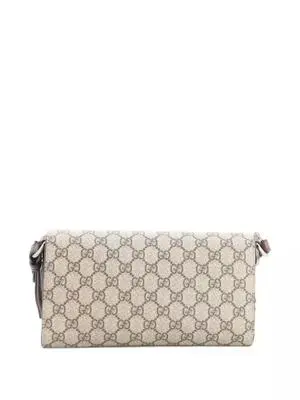 Gucci Gg Coated Canvas Shoulder Bag - Brown