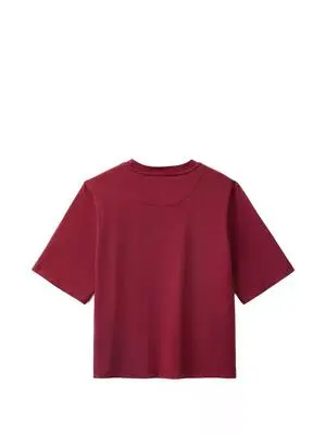 BENETTON Ribbed Trim T-shirt - Red