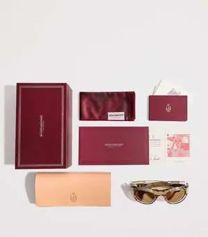 JACQUES MARIE MAGE Acetate Oval Sunglasses - White