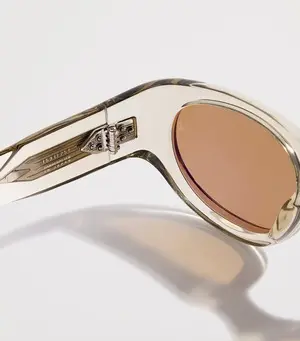 JACQUES MARIE MAGE Acetate Oval Sunglasses - White