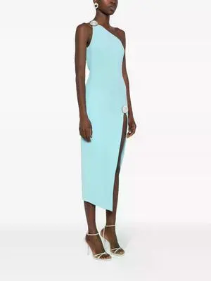David Koma Crystal Ball One-shoulder Midi Dress