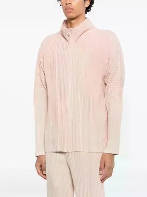 Issey Miyake Pleated Zip Jacket - Pink