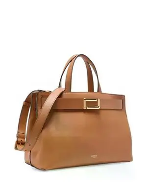 LANCEL Angele Buckle-detail Leather Tote Bag