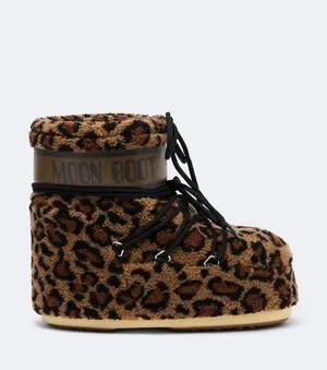 Moon Boot Icon Low Leopard-print Teddy Snow Boots