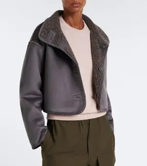 Velvet By Graham & Spencer Esme Teddy-lined Cropped Jacket