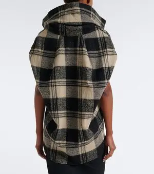 Rick Owens Floating Checked Cotton And Wool Top