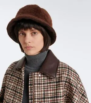 Brunello Cucinelli Monili Shearling Bucket Hat
