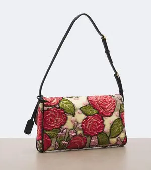 Valentino Garavani Devain Small Floral Jacquard Shoulder Bag