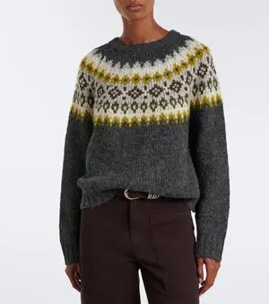 Velvet By Graham & Spencer Fair Isle Alpaca And Wool-blend Sweater