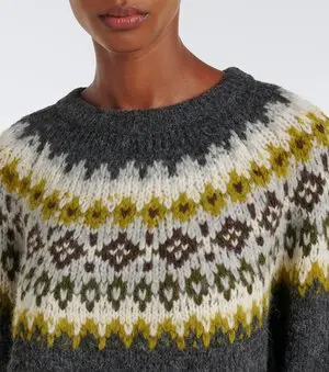 Velvet By Graham & Spencer Fair Isle Alpaca And Wool-blend Sweater