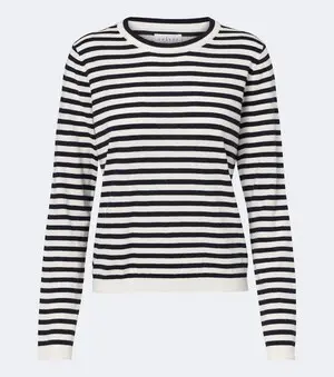 Velvet By Graham & Spencer Roxy Striped Cotton And Cashmere T-shirt - Multicoloured