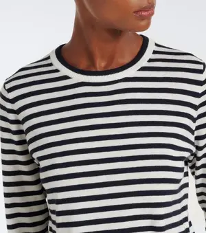 Velvet By Graham & Spencer Roxy Striped Cotton And Cashmere T-shirt