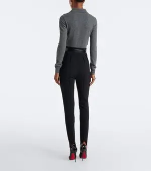 MUGLER Wool-blend Stirrup Leggings