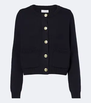 Velvet By Graham & Spencer Mahal Cotton And Cashmere Cardigan - Blue