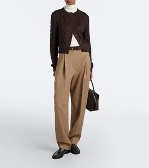 Ralph Lauren Cable-knit Silk Cardigan