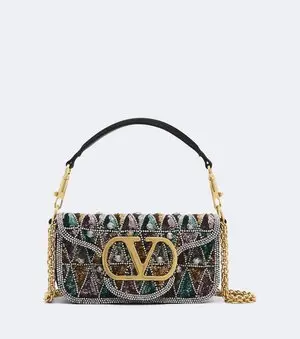 Valentino Garavani Loco Small Embellished Shoulder Bag - Multicoloured