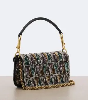 Valentino Garavani Loco Small Embellished Shoulder Bag
