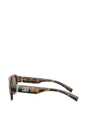 Dolce & Gabbana Tortoiseshell-effect Logo-plaque Sunglasses