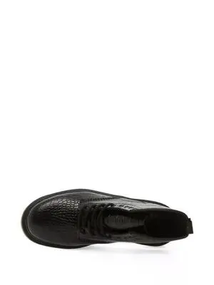 Dr. Martens 1460 Croc Effect Lace Up Ankle Boots - Black