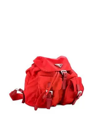 Prada Double Front Pocket Tessuto Medium Backpack