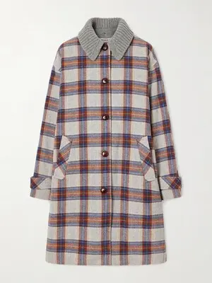 Veronica Beard Laurent Checked Wool-blend Twill Coat - Multi