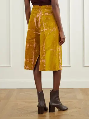 MAISON MARGIELA Flocked Denim Midi Skirt