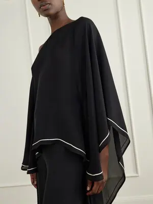 ANDRES OTALORA Permanecer Off-the-shoulder Silk-georgette Blouse