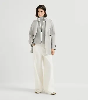 Brunello Cucinelli Cashmere Beaver Pea Coat