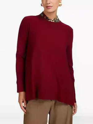 ELENA MIRÒ Asymmetric Hem Fine Knit Sweater