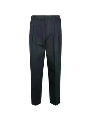 AMARANTO Pleated Side-stitch Trousers