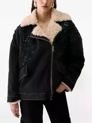 Liu Jo Denim Jacket With Teddy Inserts